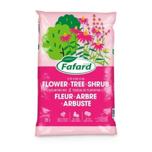 Terreau de plantation 3/1 Fleur + Arbre + Arbuste Fafard 25 L ...
